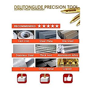 DelitonGude 10pcs of 3.0mm Center Drill Bits Set,High Speed Steel Titanium Coating Drill Bits Kit Countersink Tools for Spotting Lathe Metalworking(3.0mm)