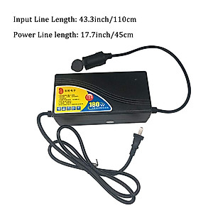 Heavy Duty 180W/15A AC to DC Converter,BUENNUS Convert 110V-240V to 12V Car Cigarette Lighter Socket Adapter AC DC Power Supply US Standard Plug for Car Refrigerator Vacuum Cleaner Air Pump