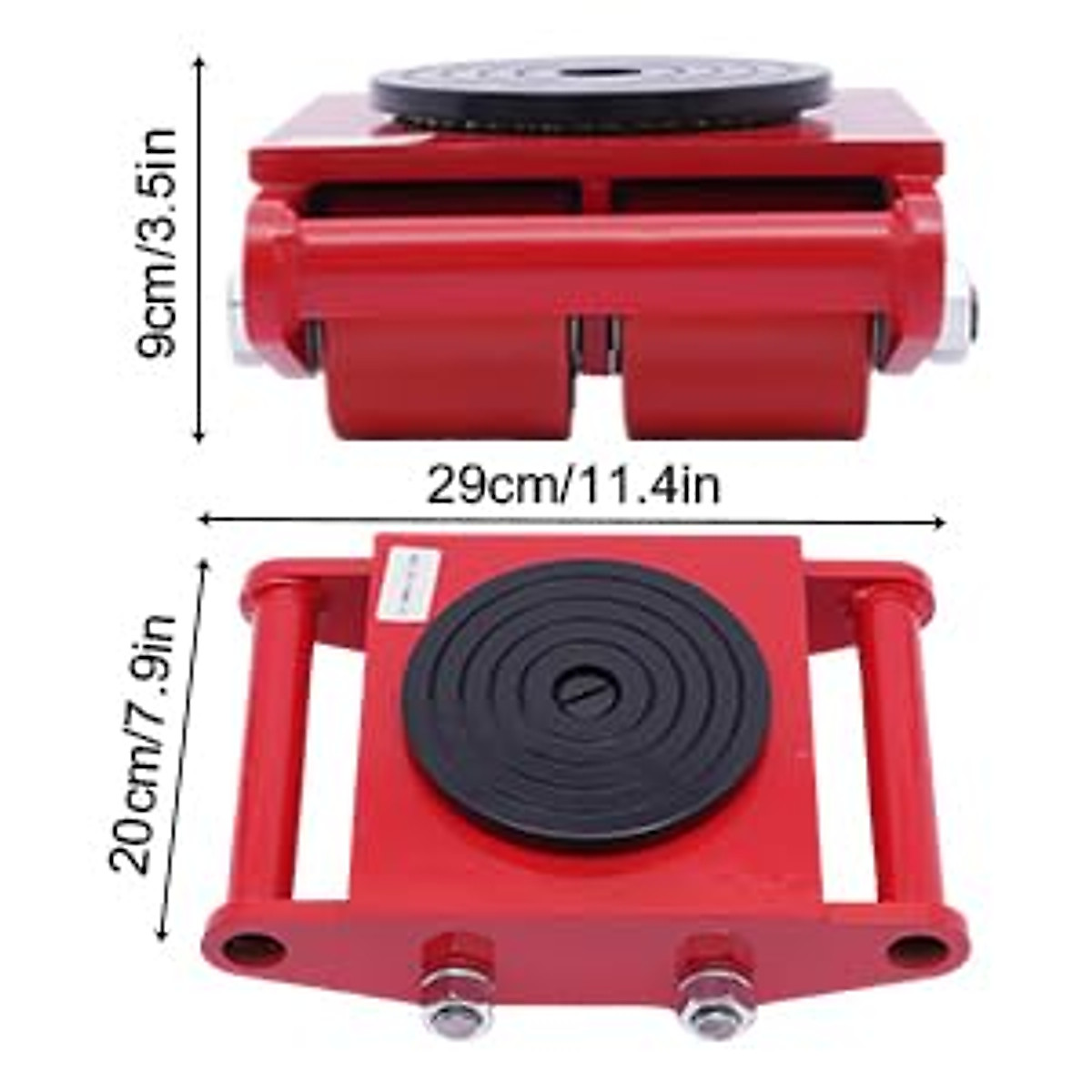 NDKASHF Machinery Mover,Auxiliary Truck,Time-Saving and Labor-Saving Handling Tools,Suitable for Heavy Weight Cargo Handling, Red