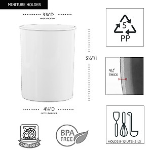 Reston Lloyd Multipurpose Utensil/Crock Holder, Small/Short Crock, White