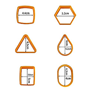 12PCS Color Plastic Cookie Cutters Heart Star Triangle for Vegetable Fruit Cutters