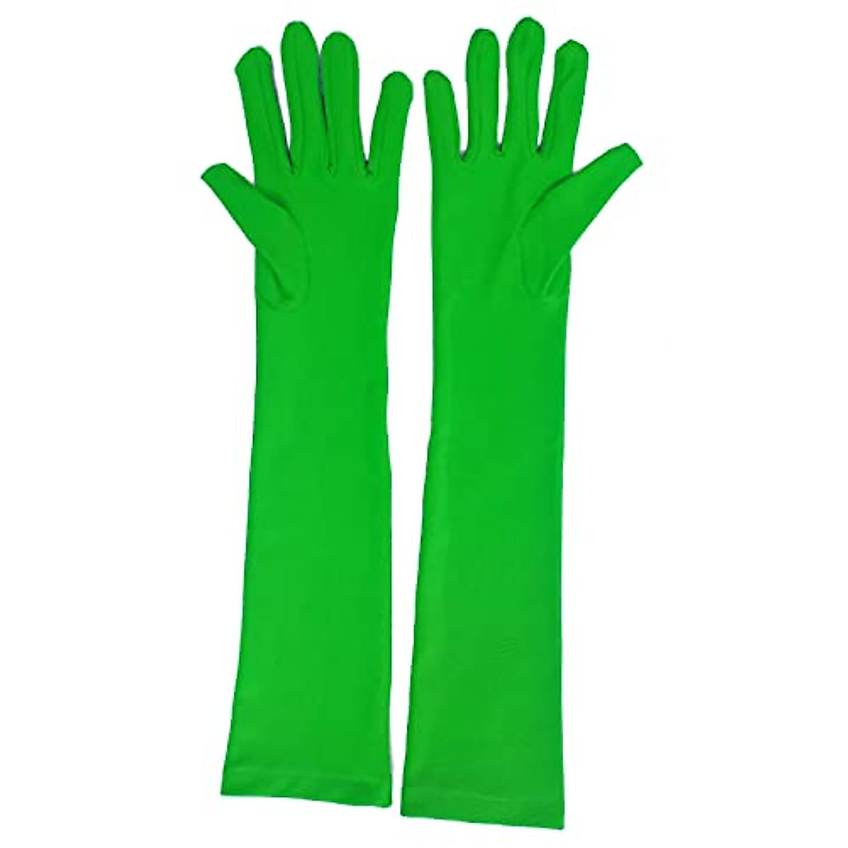 Chromakey Gloves Green Chroma Key Glove Invisible Effects Background Chroma Keying Green Gloves for Green Screen Photography Photo Video… (Tight, Green), 50x12cm