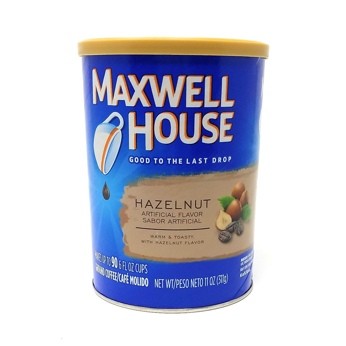 Maxwell House Hazelnut Ground Coffee, 11-Ounce Cannister (Pack of 3)