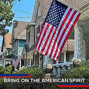 EcoNour American Flag for Outside 4x6 | Outdoor American Flag Heavy Duty Nylon Made for High Winds | Suitable for all Weather | US Flag 4x6 heavy duty outdoor | Embroidered USA Flag with Sewn Stripes