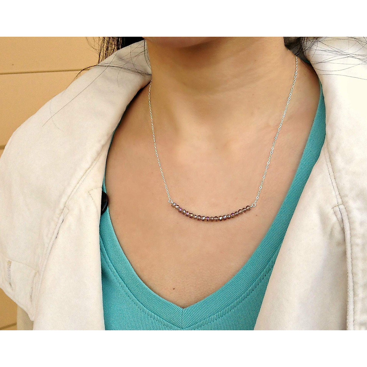 EFYTAL 20th Birthday Gifts for Women, Sterling Silver Beaded Necklace, 20th Birthday Decorations, Gifts for 20 Year Old Female