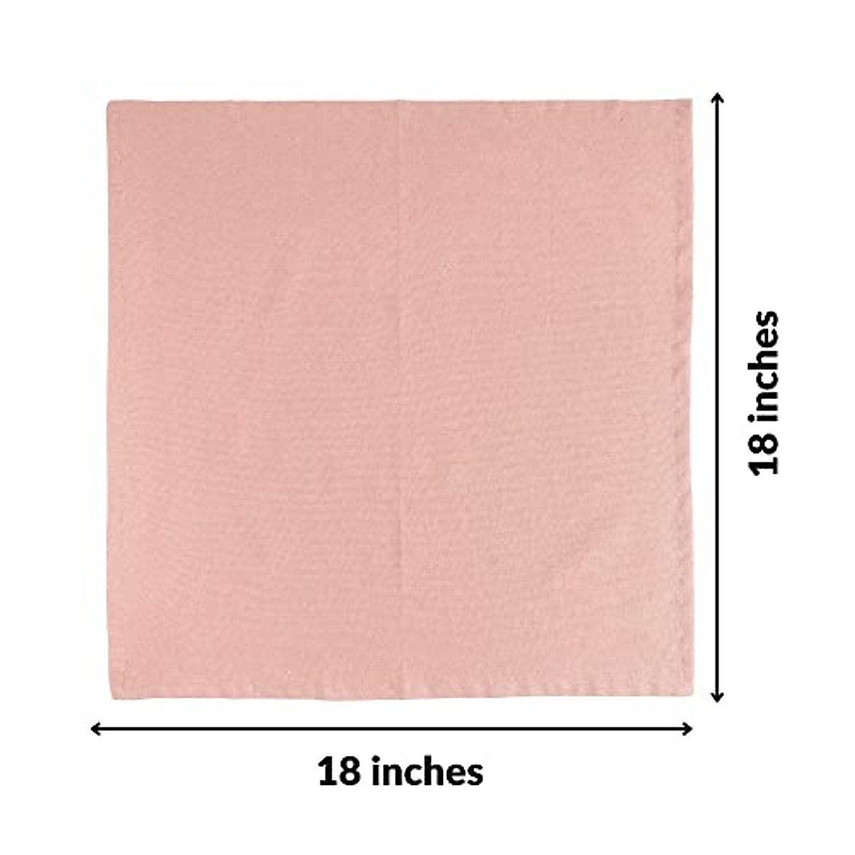 Pink Cloth Napkins Dinner Washable Set of 12 in Cotton Linen Fabric Blush, Premium Quality Soft Durable, Mitered Corners for Everyday Use Hotel Restaurant Good Absorbency Reusable Napkin Dusty Pink