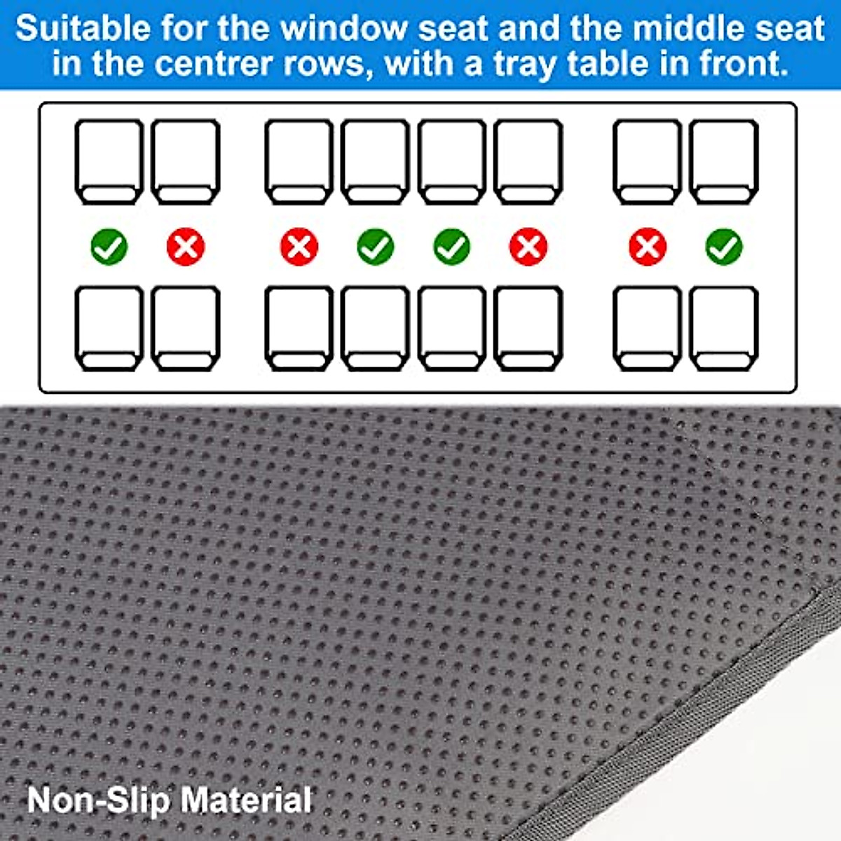 POMER Toddler Airplane Seat Extender, Portable Kids Airplane Footrest, Toddler Travel Foot Rest for Flights - Foldable Toddler Airplane Bed