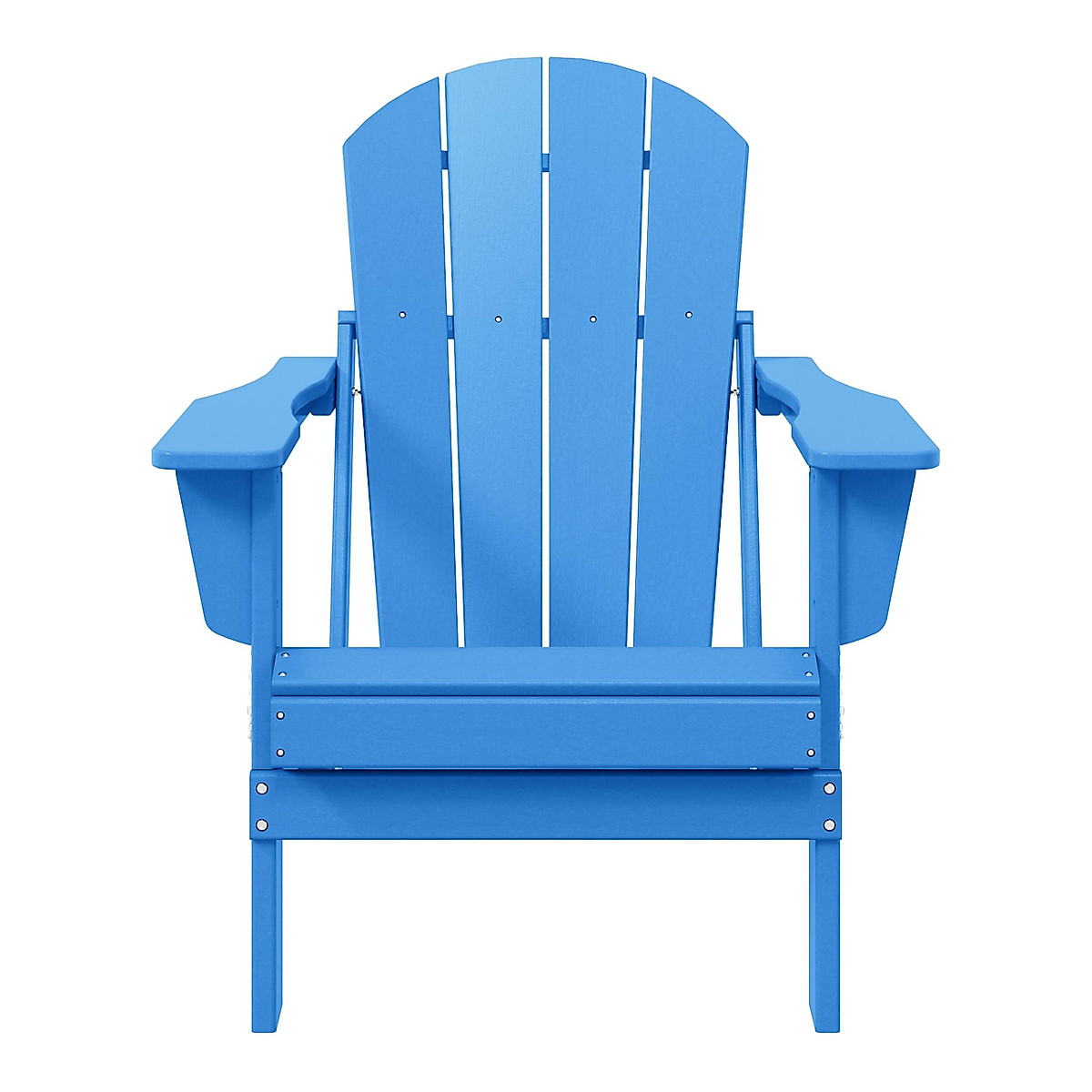 WO Home Furniture Adirondack Chair Lounger Outdoor Folding for Fire Pit, Beach, Balcony, Backyard, Lawn, Patio, Pool, Deck, Garden (Pacific Blue)