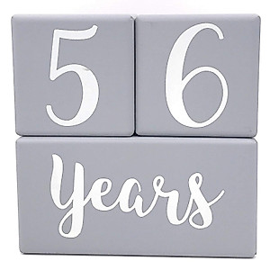 Baby Monthly Blocks Age Months Wood Photo Wooden Number Month Block