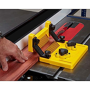 Magswitch Woodworking Tools Starter Kit and Accessories, with Featherboard, Mounting Push Block, and Welding Magnetic Base Clamp Holder for Table Saw Jig, Router Table, Jointer and Band Saw, Yellow