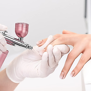 Yofuly Nail Airbrush Machine, Mini Airbrush Kit Handheld Cordless Airbrush for Nails Art, Makeup, Model Painting, Cake Decor, Model Painting, Rechargeable Spray Airbrush Gun with 2 Capacity Cups