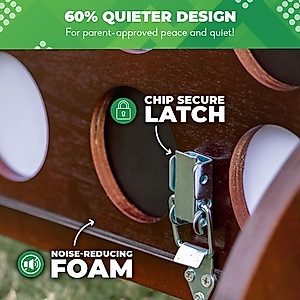 SWOOC Games - XL Giant 4 in A Row (4ft x 3ft) All Weather with Carrying Case & 60% Quieter Design - Giant Connect - 4 Outdoor Game - Giant Outdoor Games for Family - Jumbo Games - Giant Lawn Games