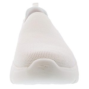 Skechers Women's Gowalk Hyper Burst Grand Smile Slip On Sneaker, White, 9