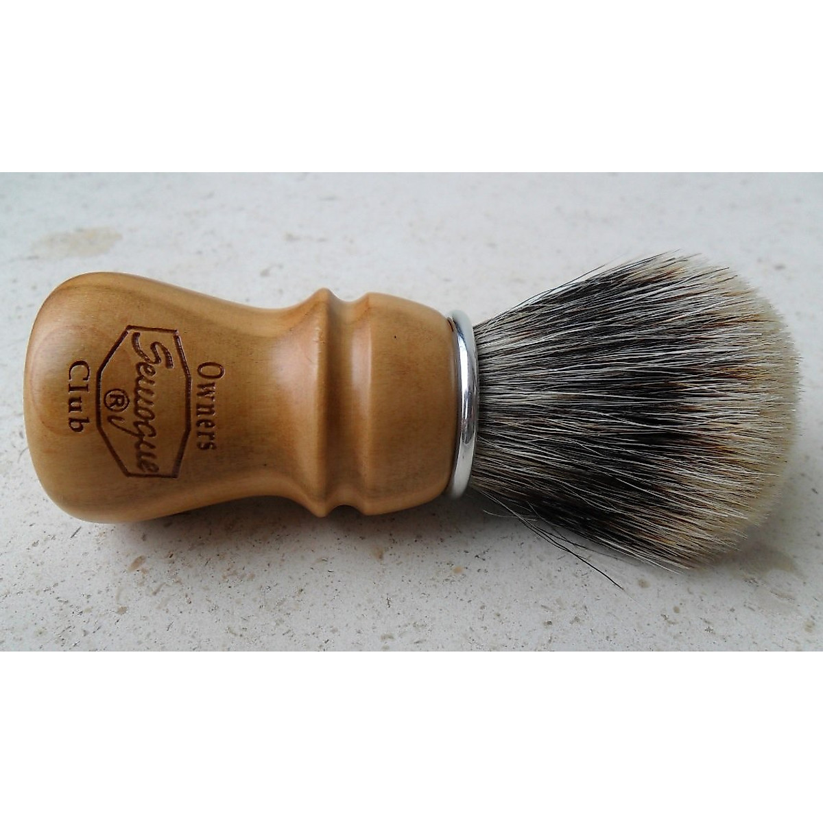 S.O.C. Cherry Wood Shave Brush - Badger shave brush by Semogue