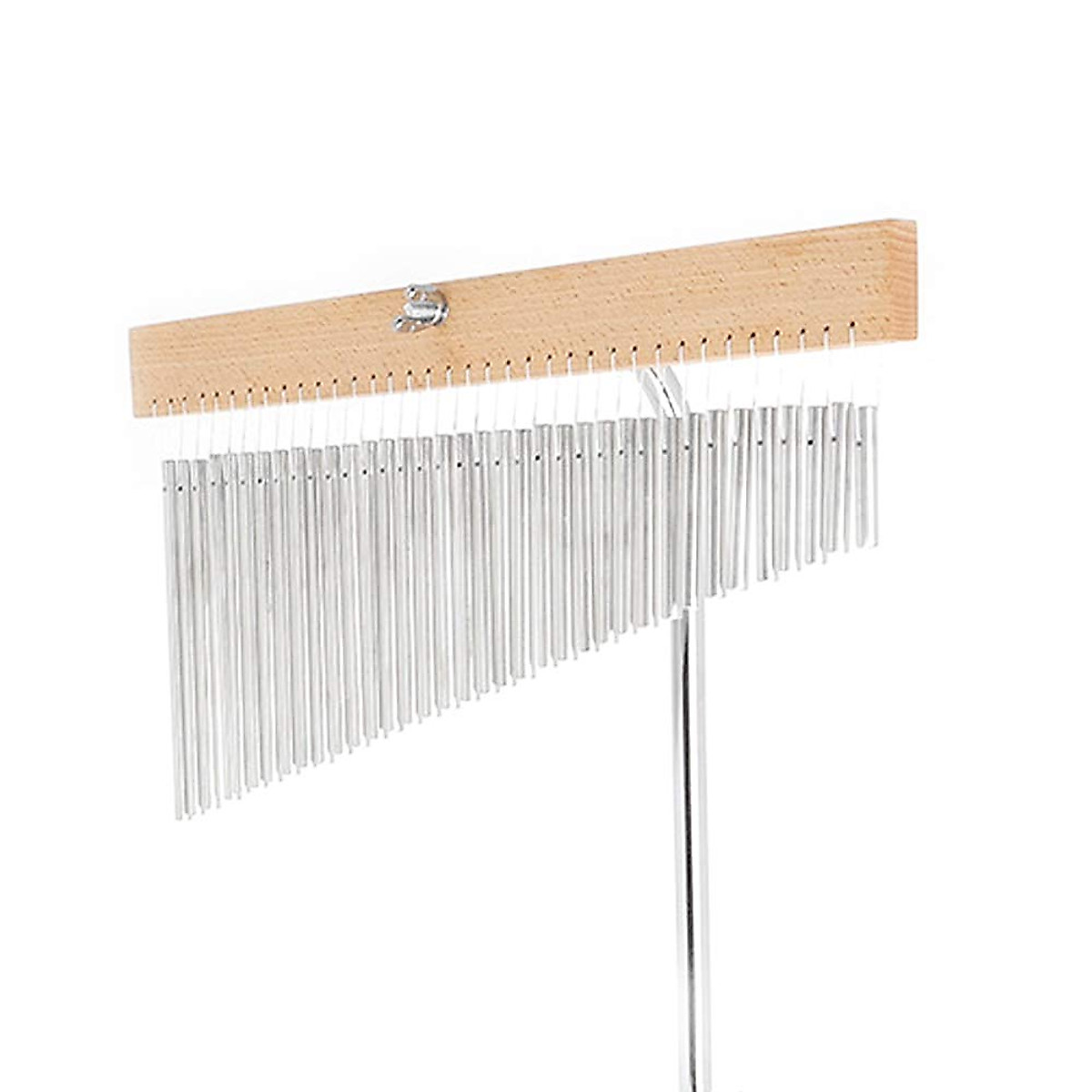 36 Tone Bar Wind Chime, Bar Single Row Wind Chime, Music Percussion Silver with Mounting Bracket, Aluminum Alloy Music Bell, Music Percussion with Tripod Stand and Percussion