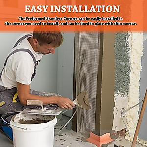 8 Pcs Waterproofing Outside Corner Shower Seamless Membrane Corner Waterproof Polyethylene Corner for Bathroom, Steam Room, Bathtub Walls and Surrounds