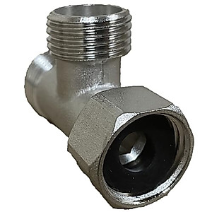 Stainless Steel Bidet T-Adapter 1/2 inch Female, 1/2 inch Male