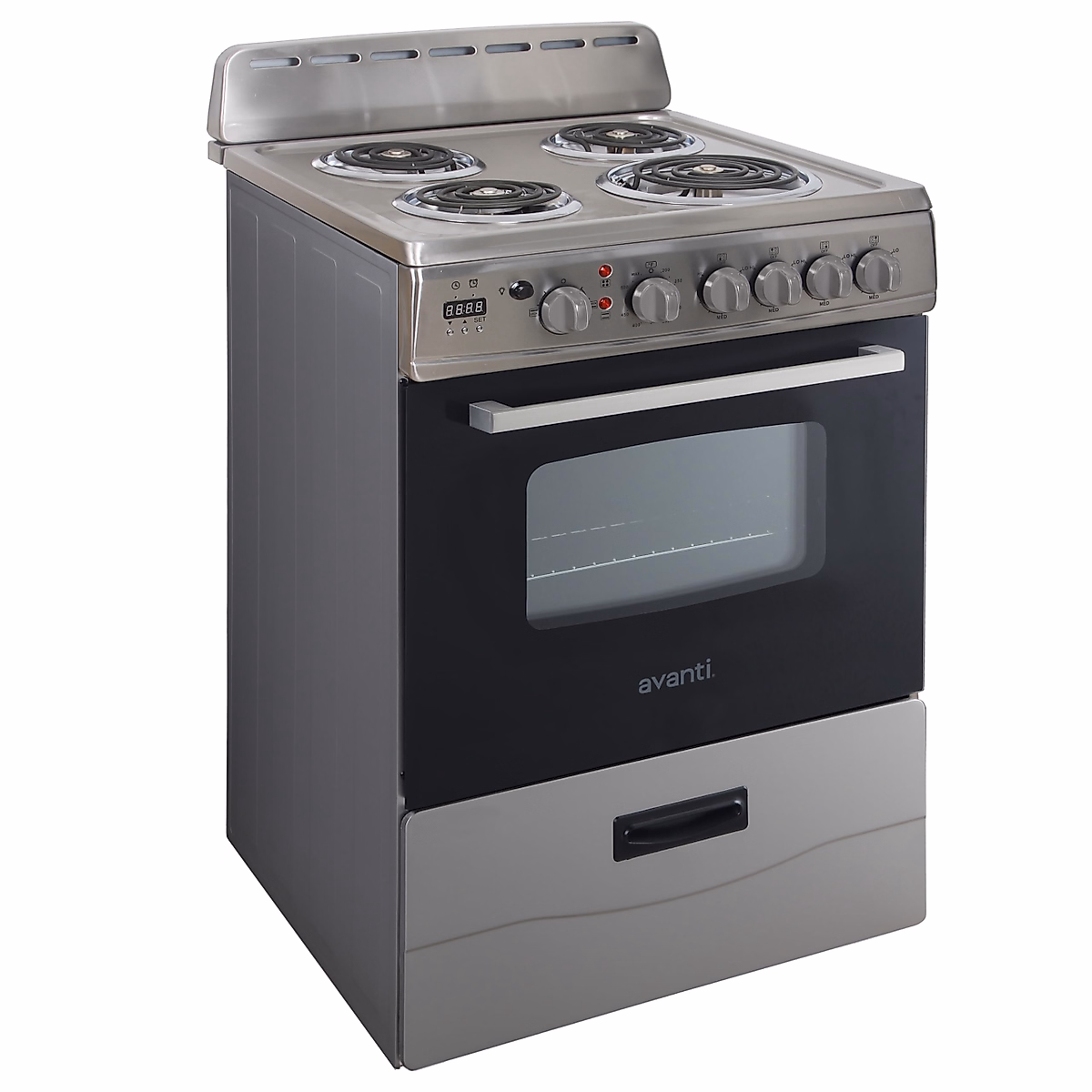 Avanti ERU240P3S ERU240 24" Electric Range Oven with Framed Glass Door, in Stainless Steel