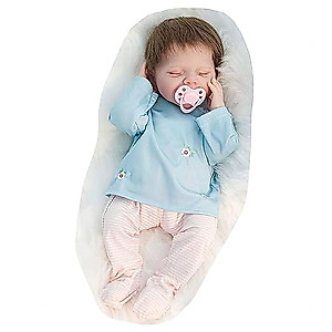 Reborn Dolls, 18-Inch Fully Silicone Baby Doll, Soft to The Touch Baby Girl Dolls, Gifts for Children 3+,D