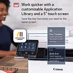 Canon imageCLASS MF455dw All in One Wireless Duplex Laser Printer, Up to 40 ppm,600 x 600 DPI,Compatible with Alexa,Bundle with Printer Cable