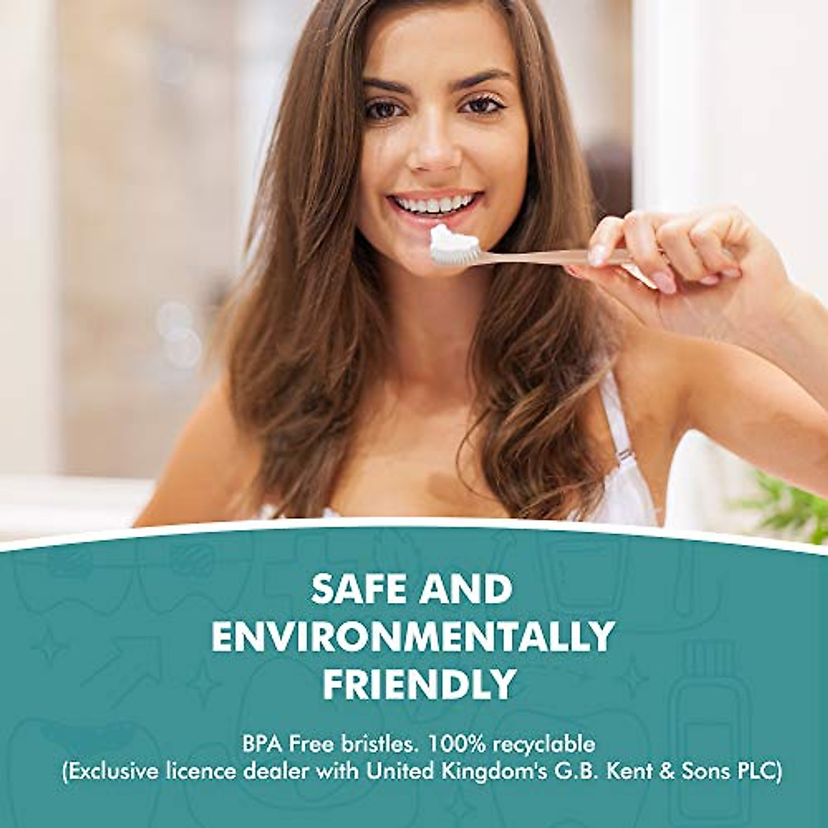 KENT ORALS,[Kent] Classic - (2 Set) Gentle Action Ultra Soft,Eco-Friendly BPA Free Toothbrush for Sensitive Teeth,Gums for Adults & Teens - 12 PCS (2 Set)