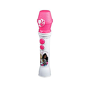 EKids BE-070.11Mv22 Barbie Microphone for Kids, Built-in Music and Flashing Lights for Fans of Disney Toys for Girls, Black