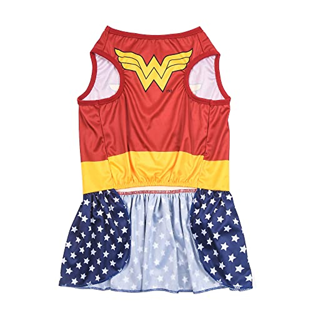 DC Comics Wonder Woman Dog Costume Large | Best DC Comics Wonder Woman Halloween Costume for Large Dogs | Official Wonder Woman Dog Costume for Pets Halloween Red