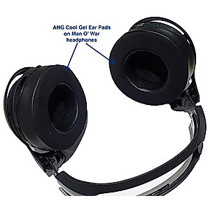 Replacement Cool Gel Ear Pads Compatible with Razer Mano’War 7.1 Wired/Wireless and Mano’War Tournament Edition Headphones. Cool Gel | Protein Leather | Soft high-Density Foam | Easy Installation