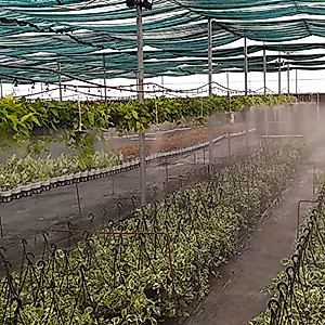 LINEX Misters for Outside Patio,Outdoor Misting Cooling System with 50FT/15M Misting Line, 7 Mist Nozzles, 3/4" Adapter for Parasol Garden Greenhouse Trampoline Waterpark