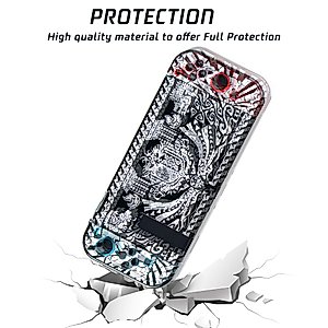 RHOTALL Hard Shell Compatible with Nintendo Switch for Monster Hunter Rise Sunbreak Style, Dockable Case for Switch, Protective Accessories Cover Case for Switch and Joy Con Controller, Black & White