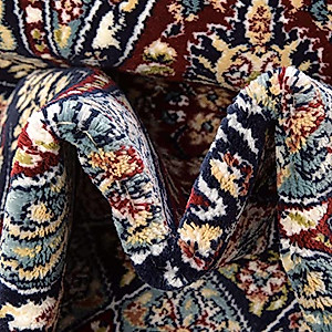 Unique Loom Narenj Collection Area Rug - Adams (10' Square, Navy Blue/Beige)