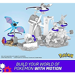 Mega Pokémon Building Toys Set, Zubat’s Midnight Flight with 61 Pieces, 1 Poseable Character, 5 Inches Tall, for Kids