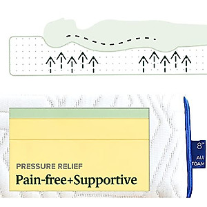 Queen Size Mattress, 10 Inch Gel Memory Foam, Cooling Green Tea Mattress with Fit Ergonomics & Relieve Stress, Medium Firm Feel with Flex Support, Motion Isolating, CertiPUR-US Certified (10", Queen)