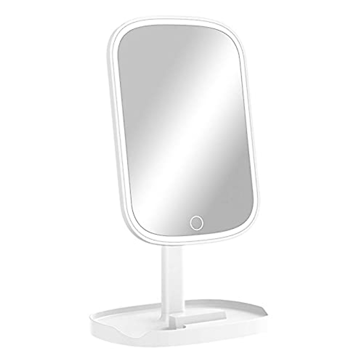NC Mirror Makeup Mirror Desktop Plastic Led Portable Rechargeable Dressing Square Folding Makeup Mirror