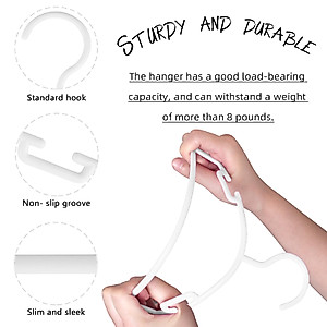 Plastic Kids Hangers Baby Hangers 60 Pack White Baby Clothes Hangers Bulk Kid Hangers Toddler Hangers Infant Hangers for Closet