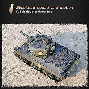 Adepe RC Tanks 1/16 Army Tank Toys Remote Control Vehicles with Sound Smoke RC Military Toys Working 30min for Kids Boys Girls Christmas Surprise Gift RTR