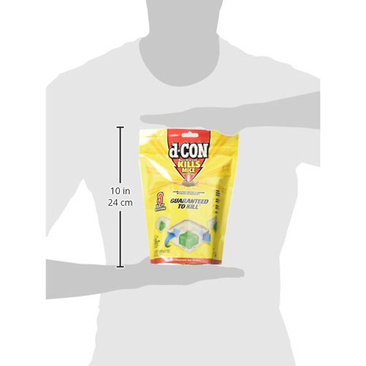 d-CON Disposable Corner Fit Mouse Poison Bait Station, 3 Bait Stations