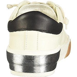 Dolce Vita Women's Zina Sneaker, White/Black Leather, 8