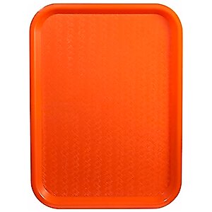 Winco Fast Food Tray, 10 by 14-Inch, Orange,Medium