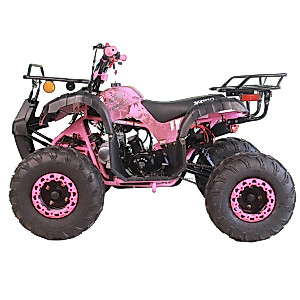 X-PRO ATV 4 wheelers for Sale 125cc ATV Quad Four Wheelers Youth ATV 4 wheelers with Remote Control (Pink Camo)