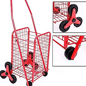 Shopping Trolley on Wheels Multi Function Shopping Cart Fashion Folding Trolley Trolley is Not Easy to Deform and Durable Storage Hand Trucks,Black ,