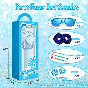 XIAMOOR 12 Pack Blue Party Favor Boxes Blue Party Favors Bag Blue Doll Gift Box Goodie Bag Candy Treat Boxes Blue Birthday Bachelorette Bridal Shower Party Decorations Supplies For Girls Boys