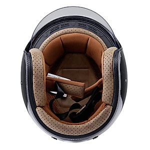 Royal M139 Open Face Motorcycle Helmet - Retro & Vintage Style, 3/4 Vespa & Scooter Helmet, Multi-Sport Impact Protection