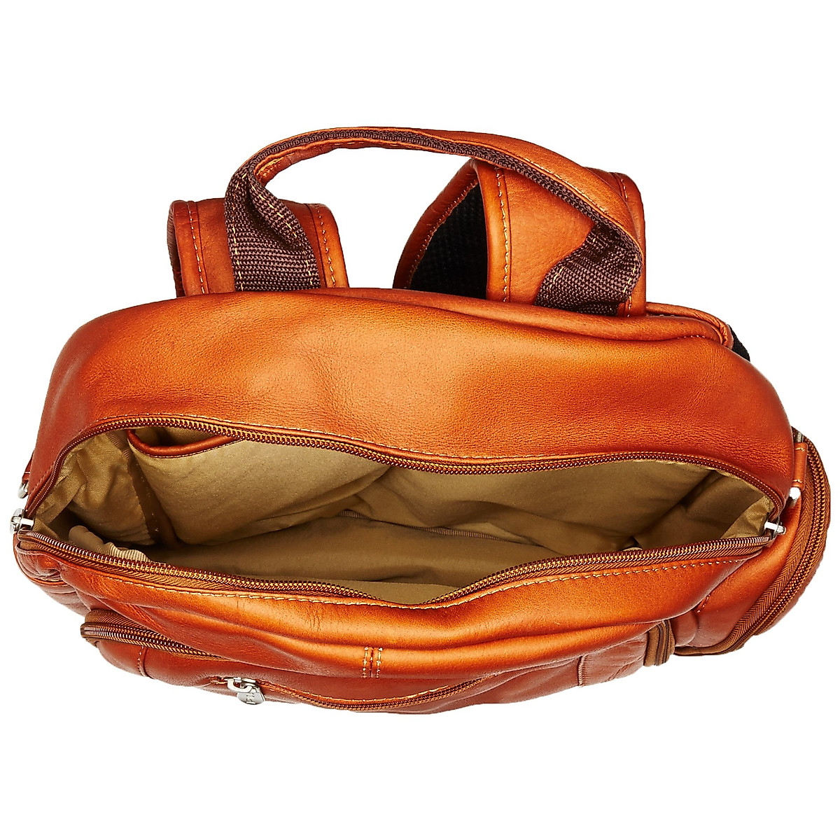 Piel Leather Laptop Backpack/Shoulder Bag, Chocolate, One Size