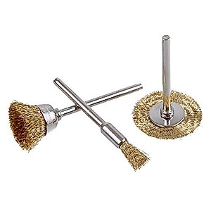 90 Pcs Wire Brushes Set, Rocaris Brass Wire Wheels Pen Brushes Set Kit Accessories for Rotary Tool
