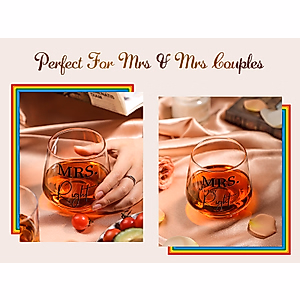 comfit Mrs and Mrs Lesbian Wedding Gifts/Lesbian Birthday Gift for Couples/Lesbian Engagement Gifts,Lesbian Couples gifts for Christmas Thanksgiving