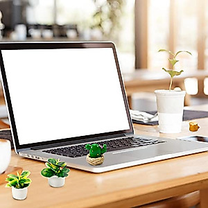 16Pcs Miniature House Plants Accessories Mini Potted Plants Bonsai Plant for Mini Garden Fake Greenery Decoration Boys Girls