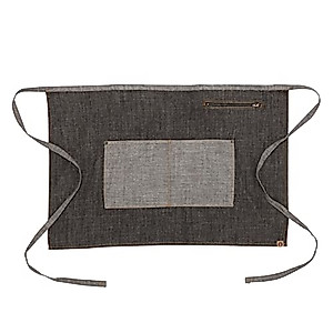 Chef Works Unisex Manhattan Half Bistro Apron, Black, One Size