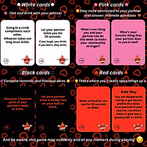 RISKY COUPLES - Super Fun Couples Game for Date Night: 150 Spicy Dares & Questions for Your Partner. Romantic Anniversary & Valentines Gifts. Card Game for Couple