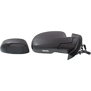 Kool Vue Left & Right Power Heated Mirrors for Chevrolet Tahoe GMC Yukon 2007-2014 Power Fold With Signal Light, Memory & Puddle Lamp; Without Blind Spot & Auto-Dimming with 2 Caps w/o Off Road Pkg